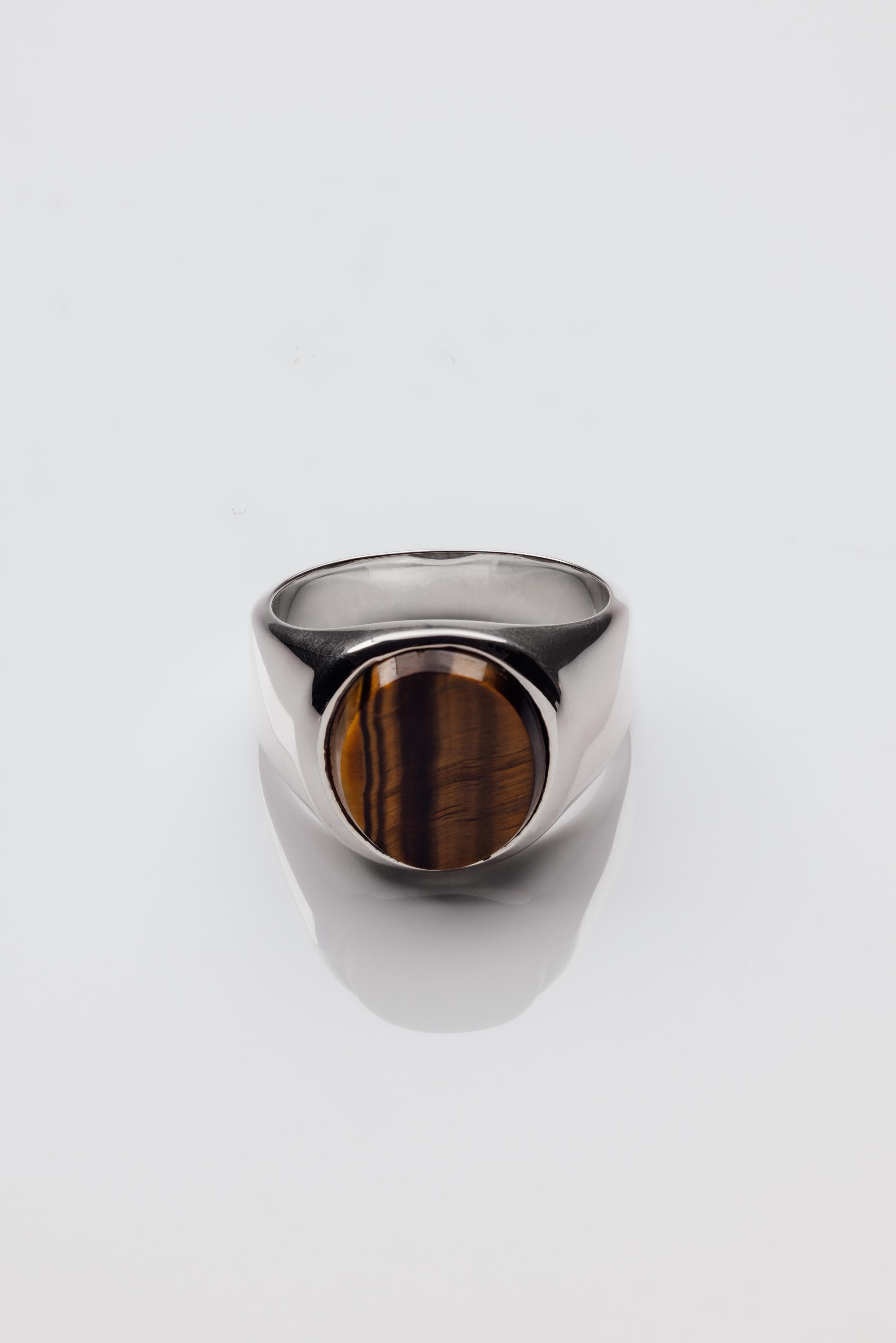 Oval Signet - Tiger Eye – Don Du Ciel